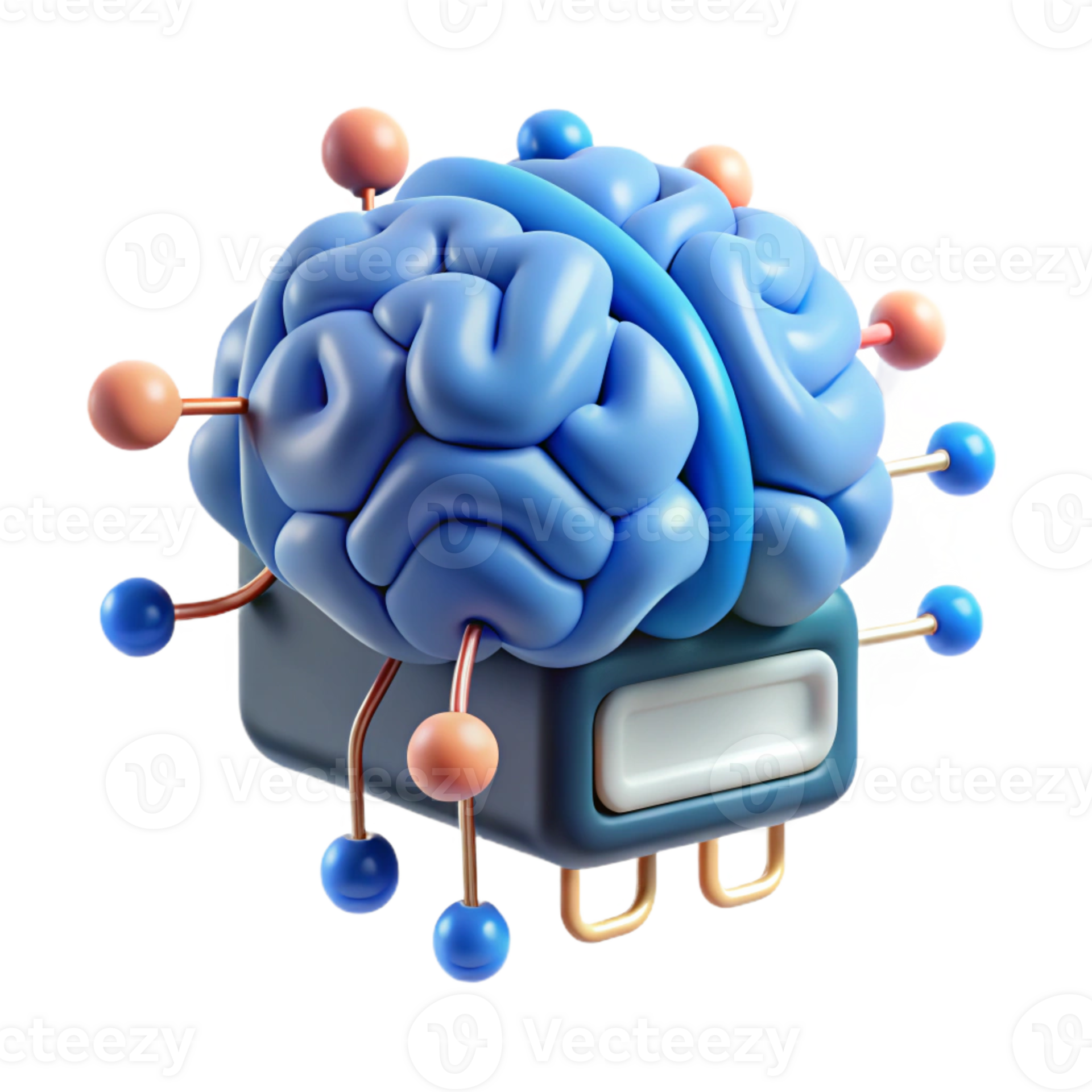 Beautiful Minimalist A Brain Computer Interface Visualized By Glowing Neural Connections Between