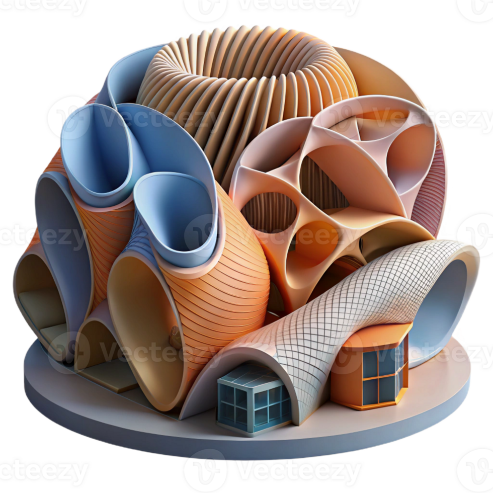 magnificent abstract Parametric architecture, complex curves and surfaces, algorithmic design ...