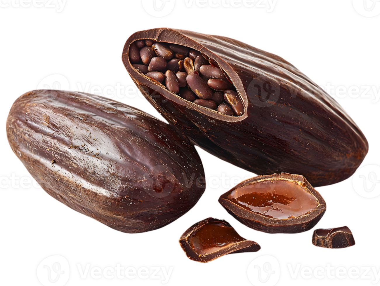 Dark Chocolate Cocoa Pods With Filling 58263477 PNG