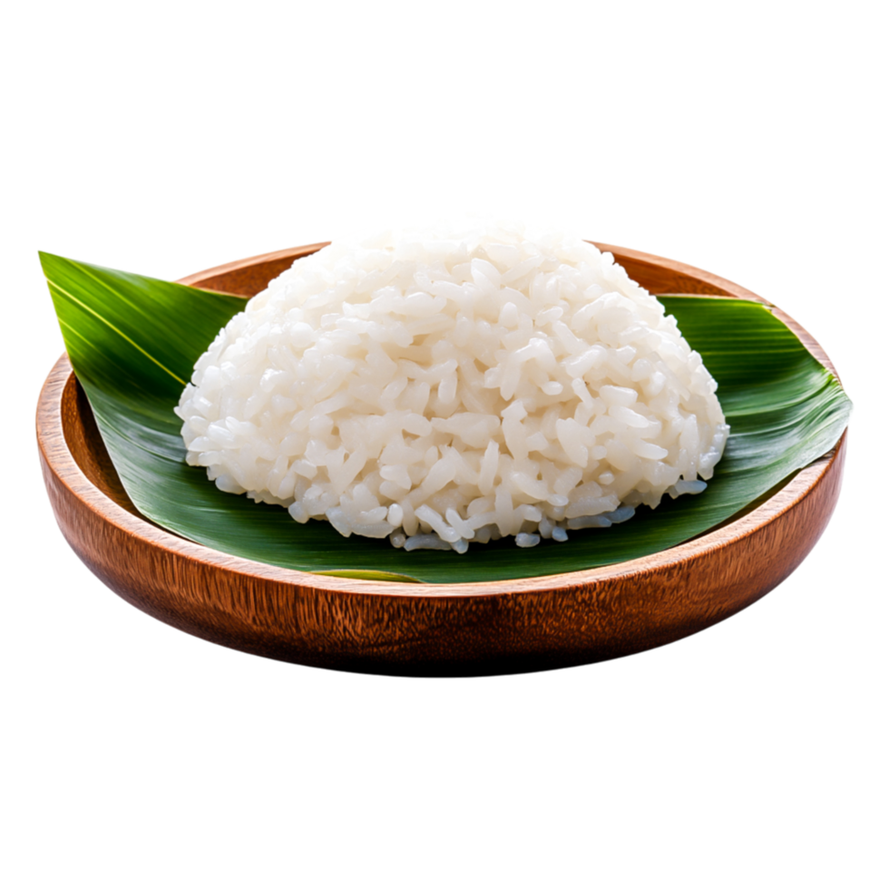 Freshly Cooked White Rice on Banana Leaf in Wooden Bowl 58268117 PNG Freshly Cooked White Rice on Banana Leaf in Wooden Bowl 58268117 PNG