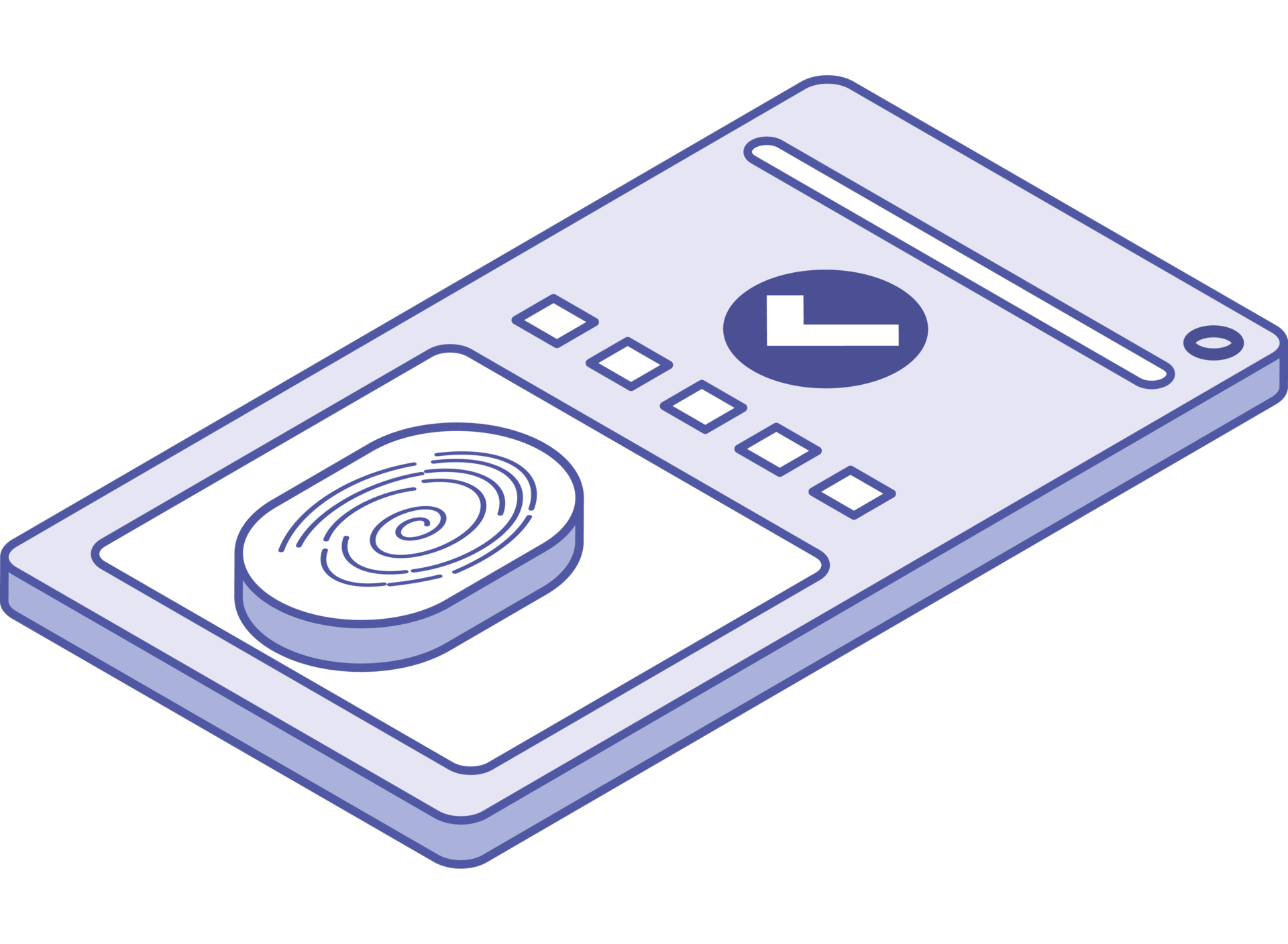 Fingerprint Security Isometric 58273300 Png