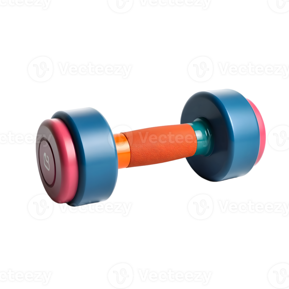 Colorful dumbbell isolated on transparent background. 58280397 PNG