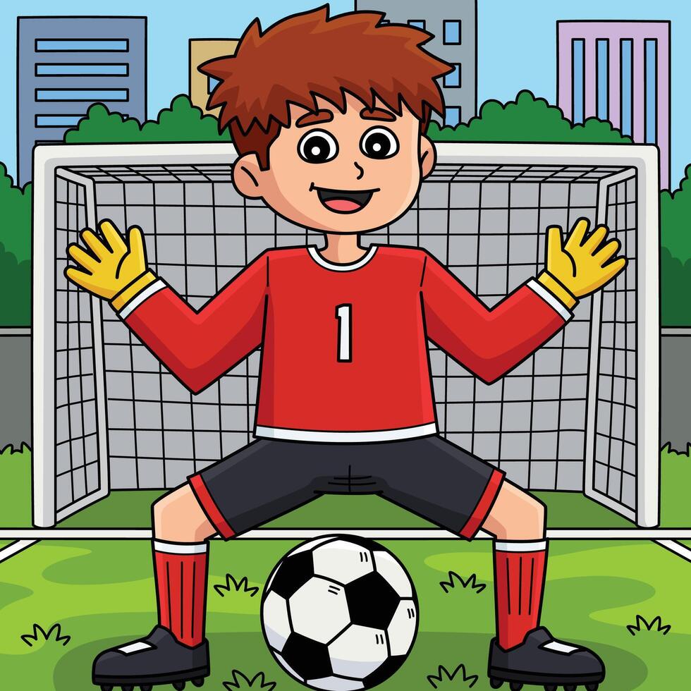 Male Soccer Player Goalkeeper Colored Cartoon 58298694 Vector Art at ... Male Soccer Player Goalkeeper Colored Cartoon 58298694 Vector Art at ...