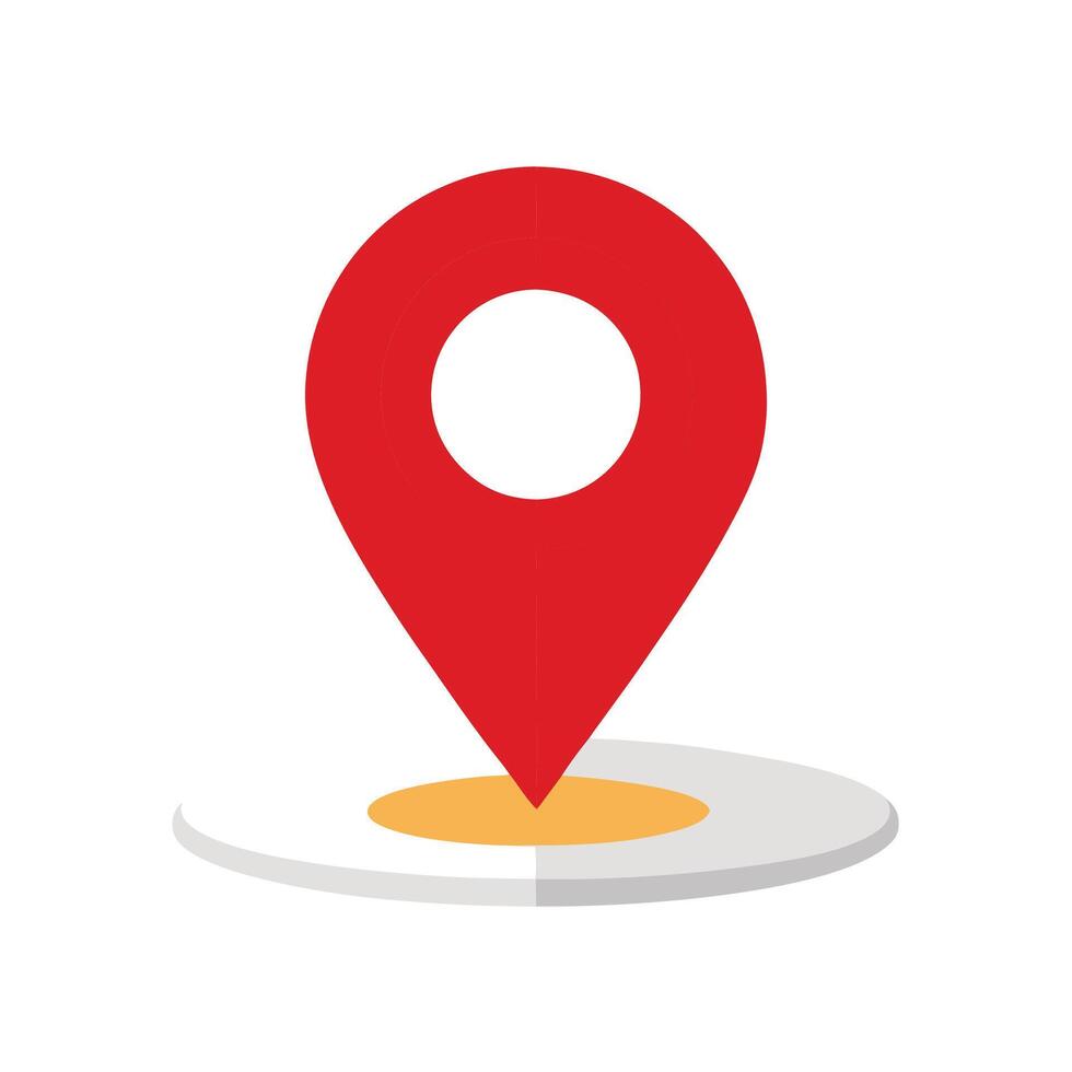 Map pin flat design style modern icon, pointer minimal symbol, red location 58301615 Vector Art ...
