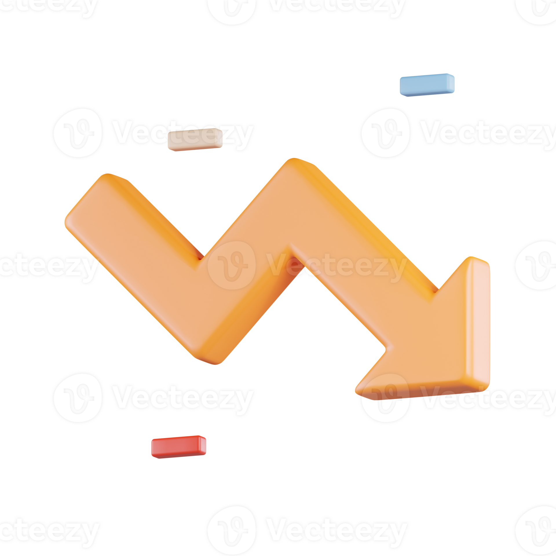 Arrow Decrease Chart 3D Icon 58303990 PNG