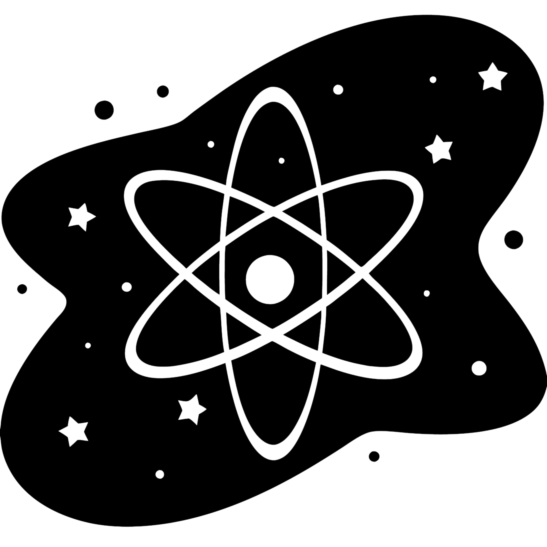 Illustration Of An Atom With Electrons Orbiting The Nucleus In Space