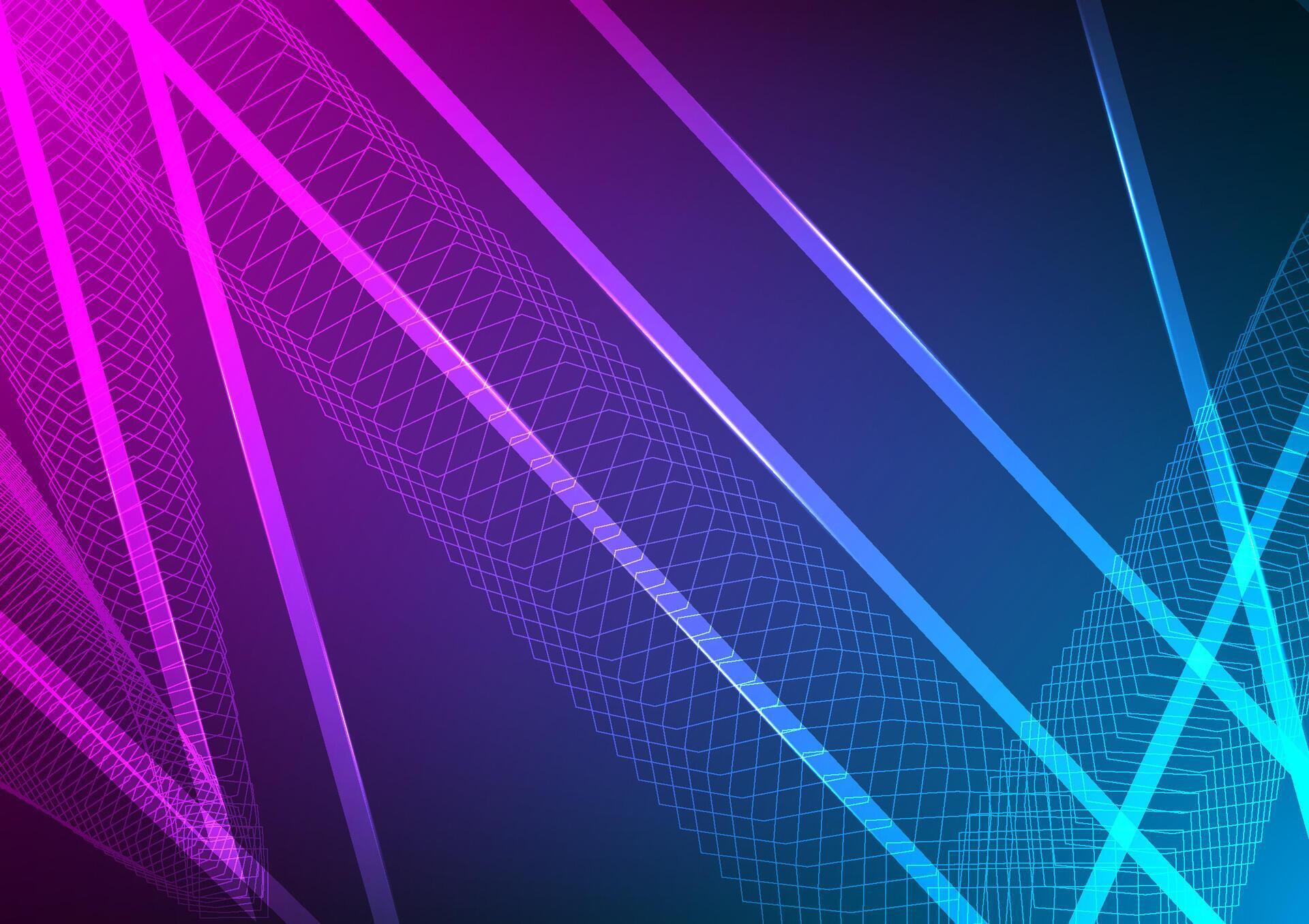 Digital technology gradient background. Colorful futuristic wireframe ...