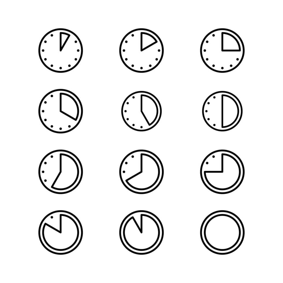 Stopwatch Icon Set Timer Clock Icon Set 58345259 Vector Art At Vecteezy