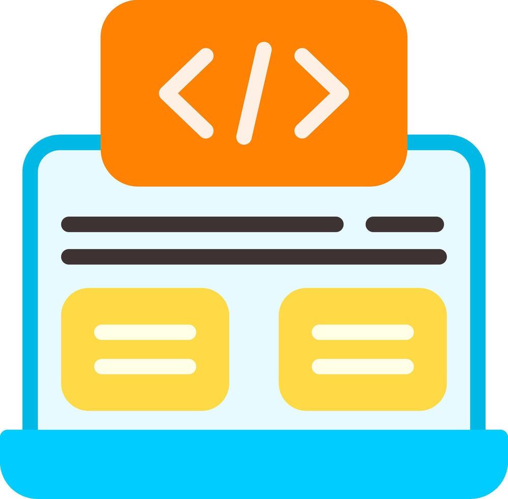 Code Framework Flat Element Style 58358115 Vector Art at Vecteezy