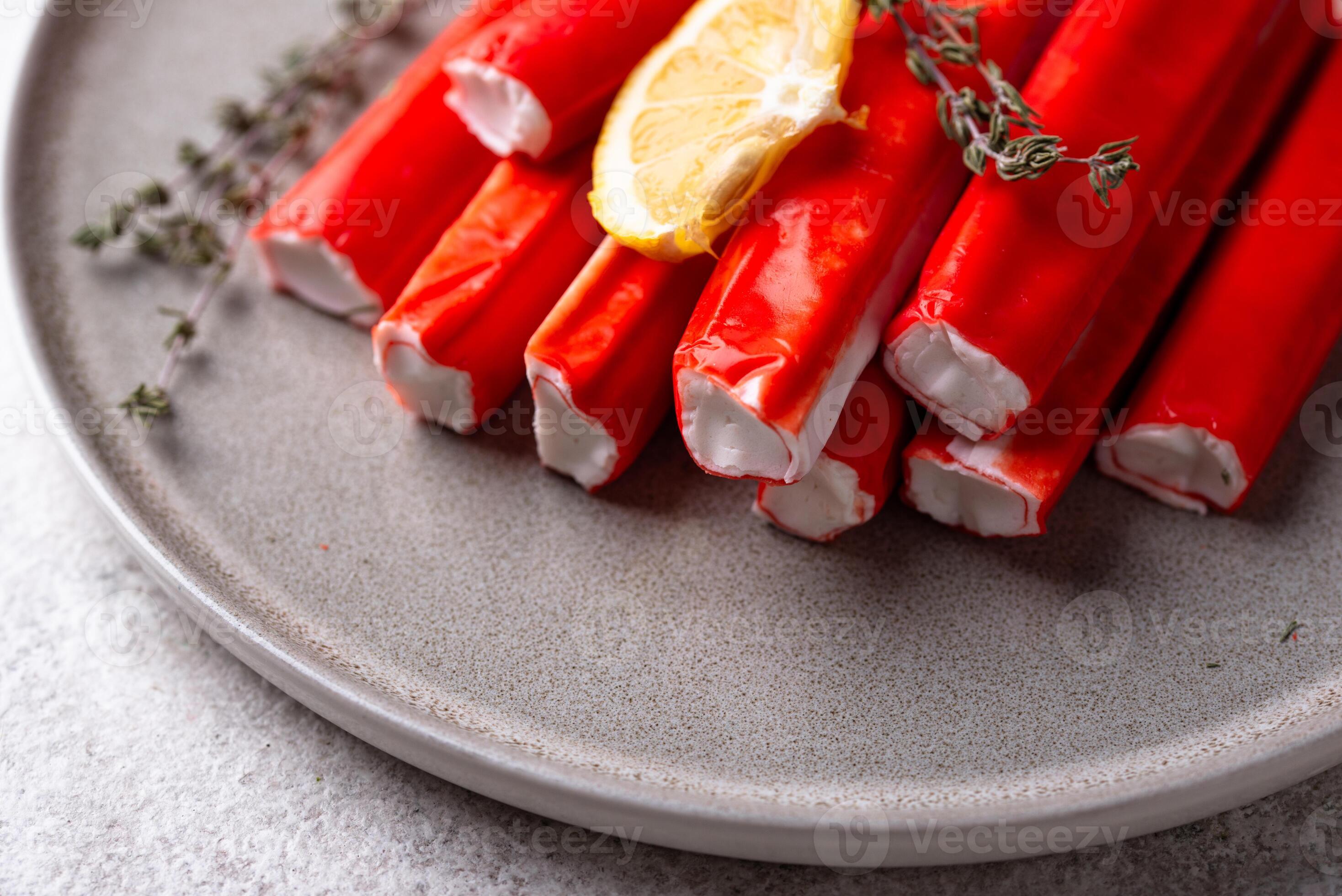 Surimi sticks from crab meat 58368753 Stock Photo at Vecteezy