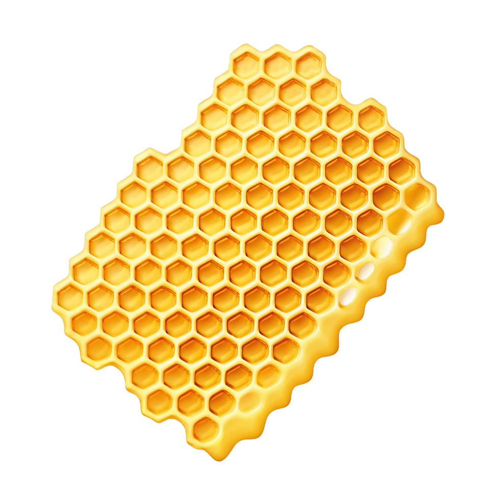Honeycomb Structure Detailed Closeup Golden Yellow Hexagonal Cells Sweet Nature 58443282 Png