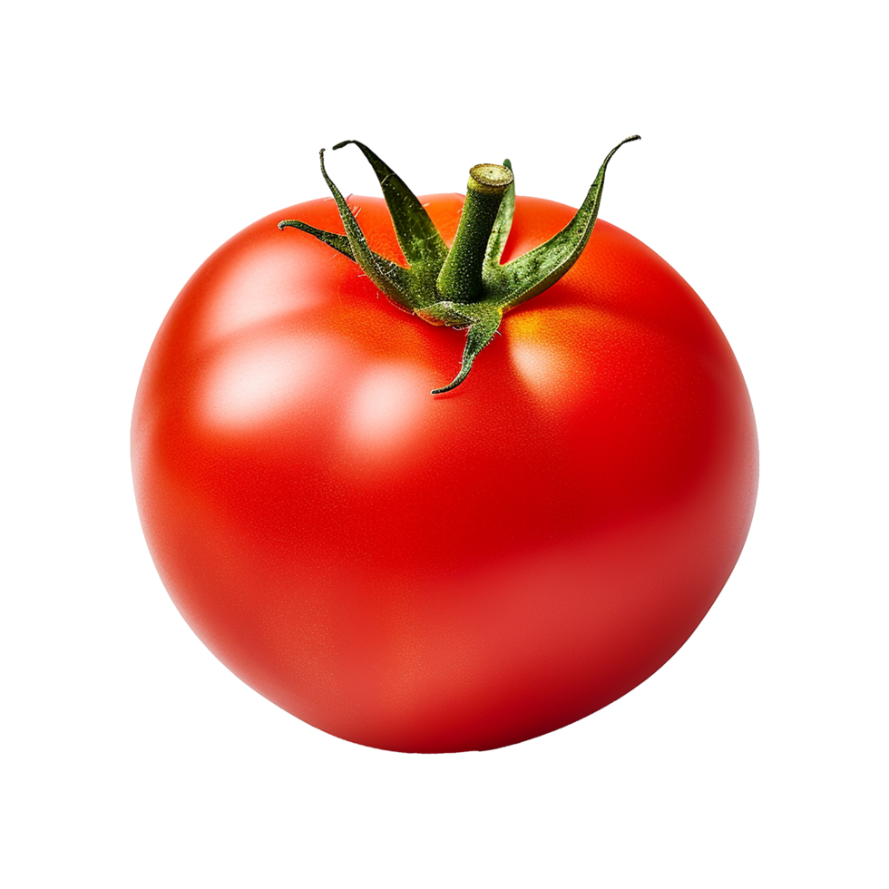 A Single Ripe Red Tomato Isolated on White Background, Perfect for ...