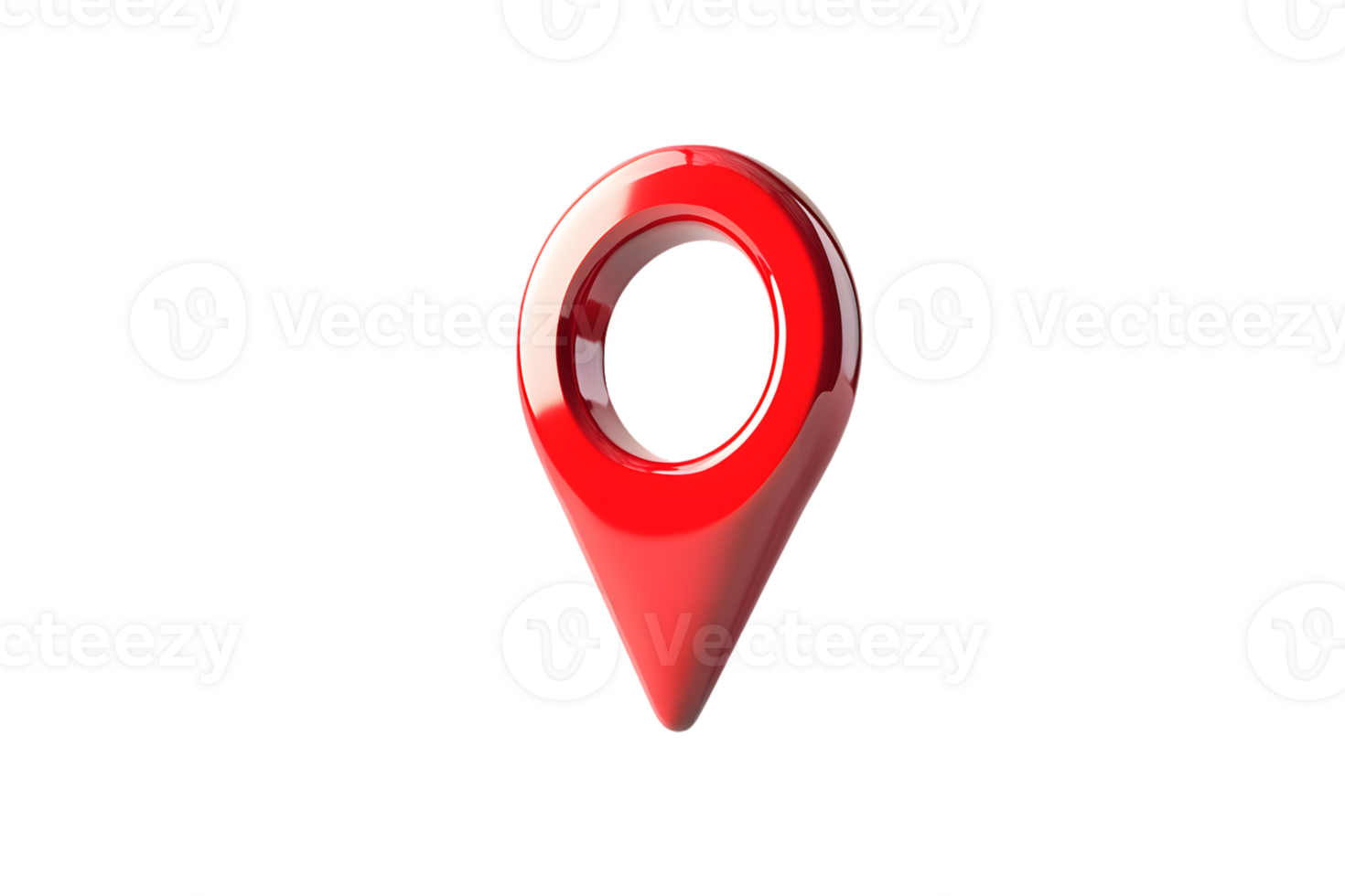Red Location Pin Icon Isolated On Black Background For Navigation Maps And Geolocation Design