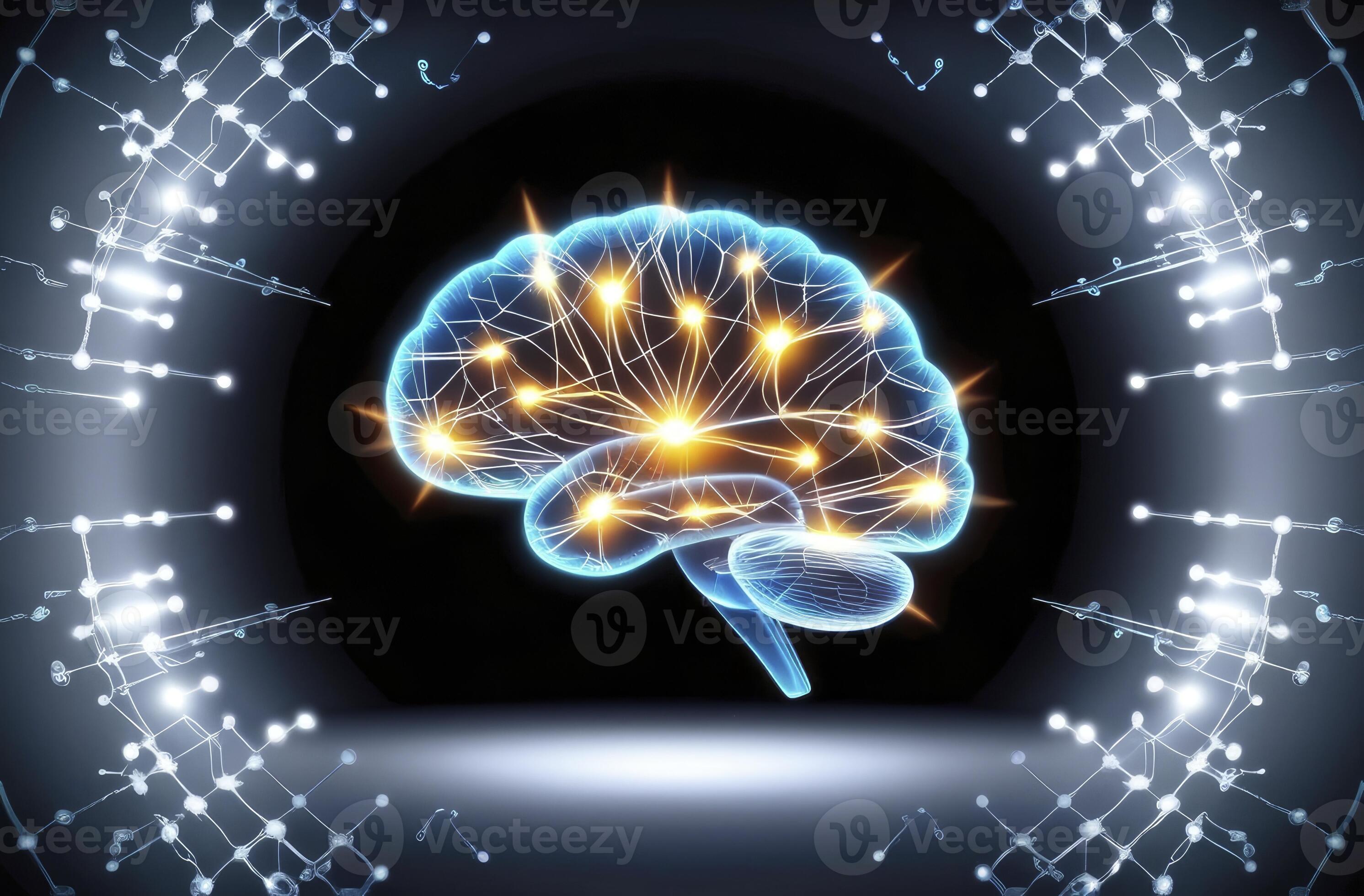 Human Brain With Neural Network Connection Representing Intelligence