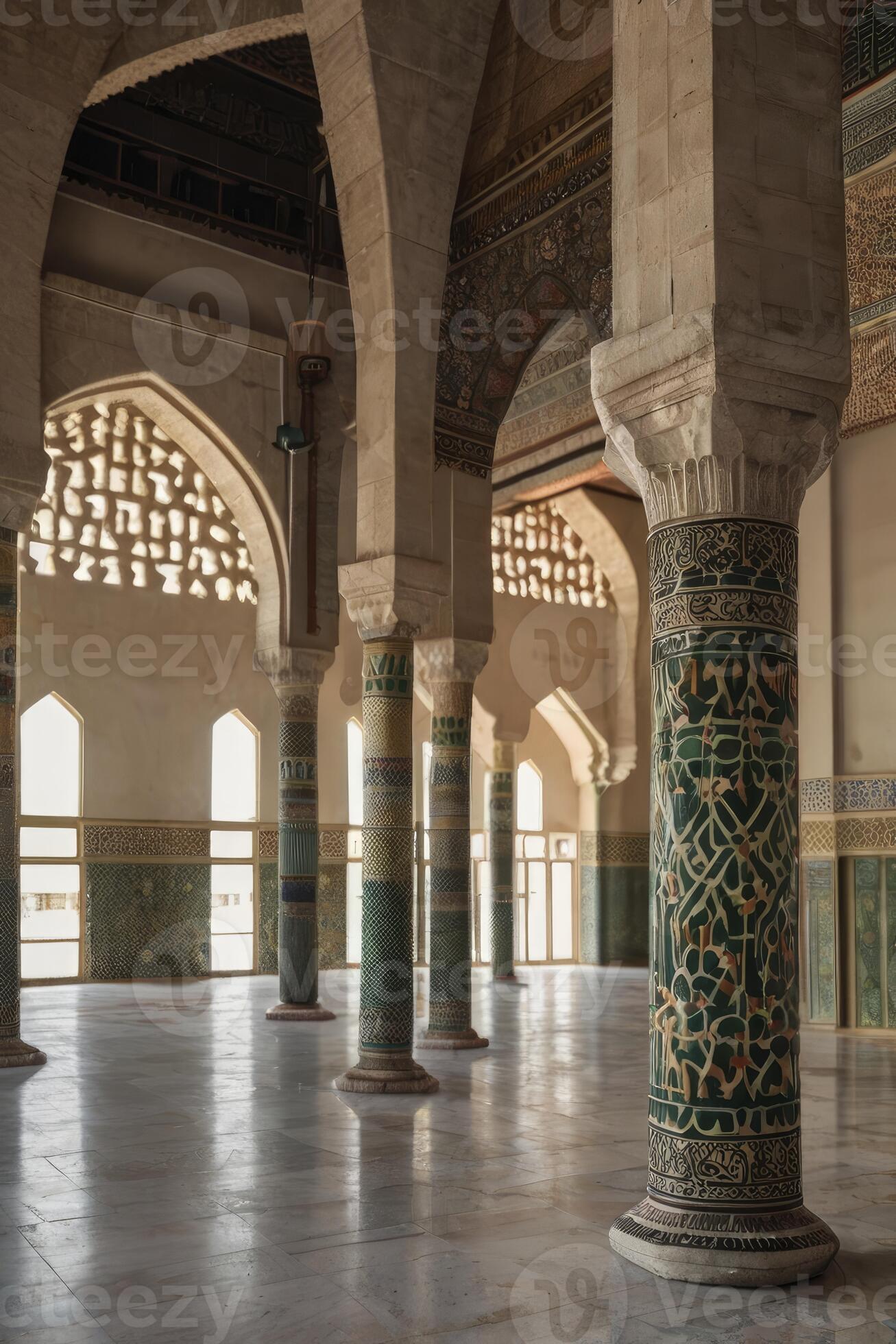 Exploring Moorish Architecture Interior with Arches Columns and Intricate Tilework 58522577 ...