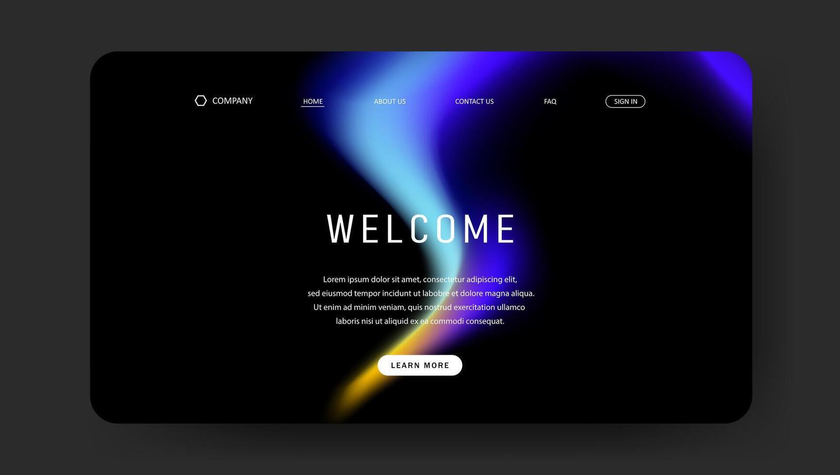 landing page with futuristic fluid gradient wave 58566257 Vector Art at ...