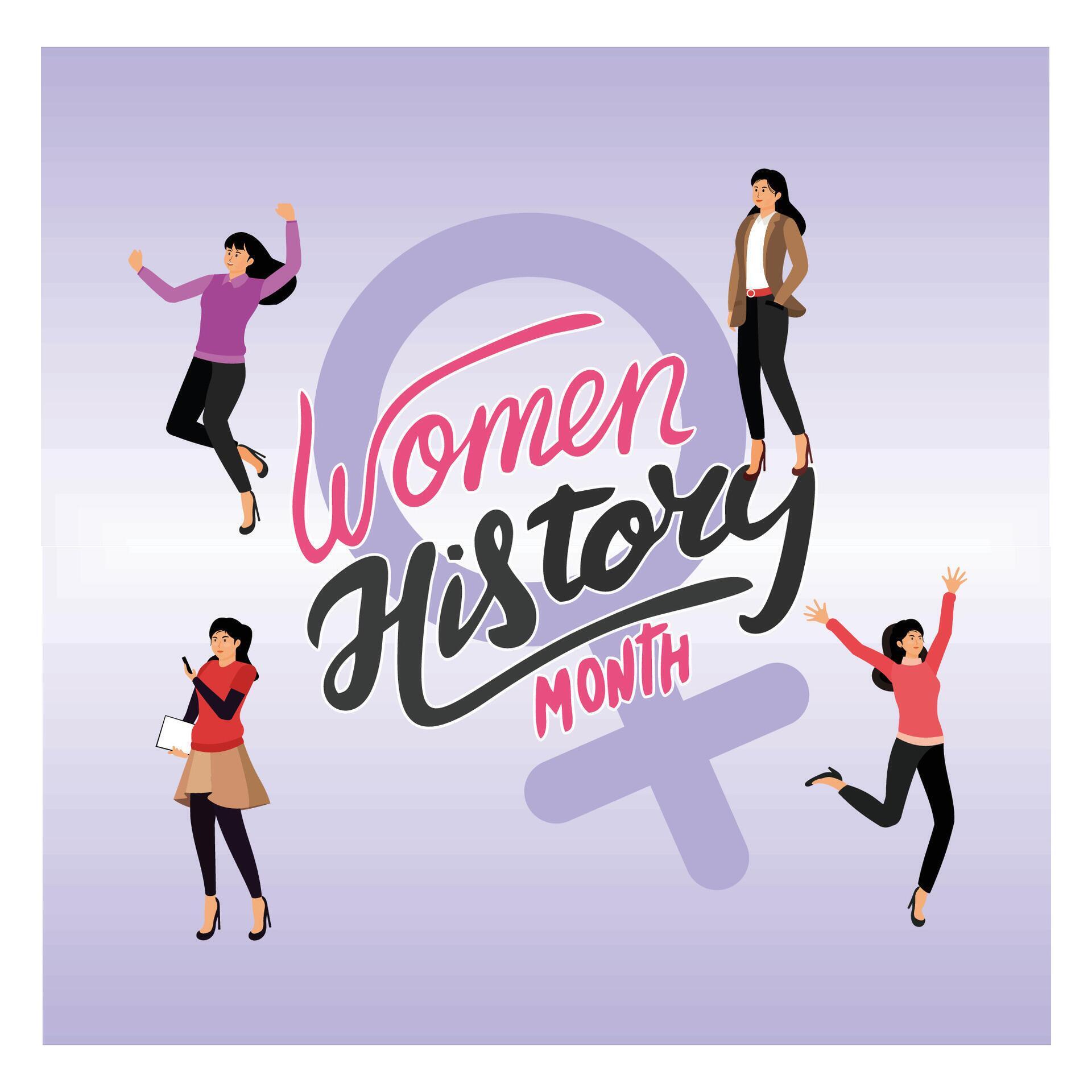 Celebrating Women History Month With Empowering Feminine and Themes. 58569902 Vector Art at Vecteezy