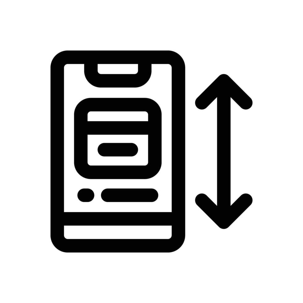 Scrolling Line Icon Clean And Minimalist Icon For Websites Mobile Apps Presentations And
