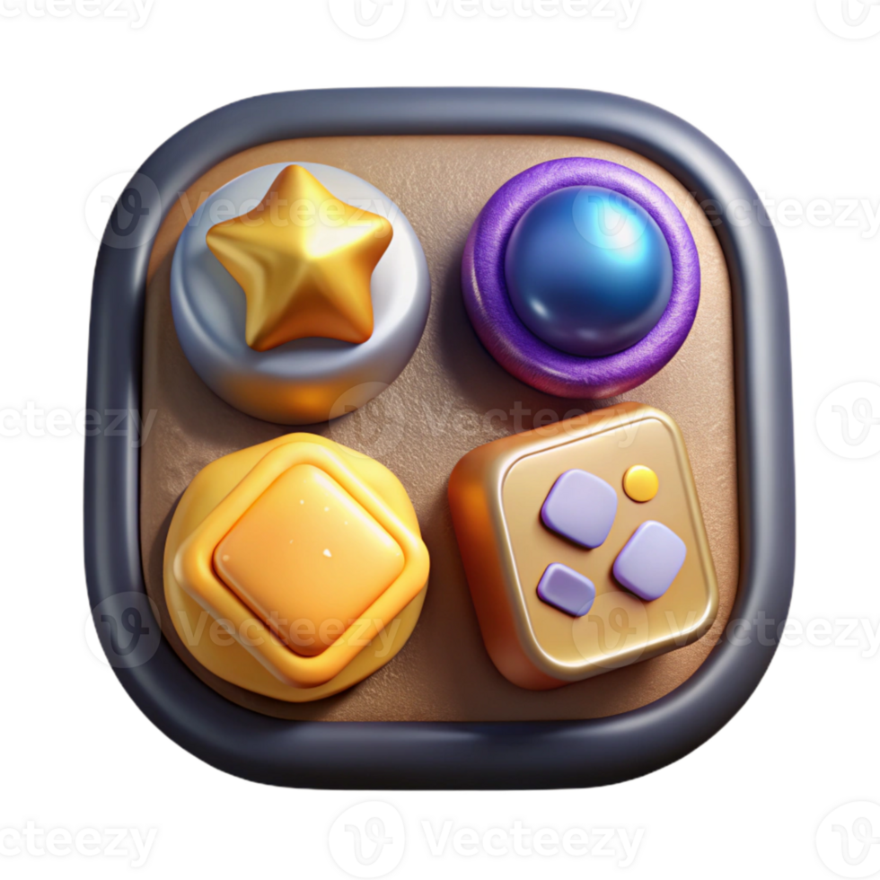 beautiful creative D Ui Button Pack Isolated for Game Ui Design ...