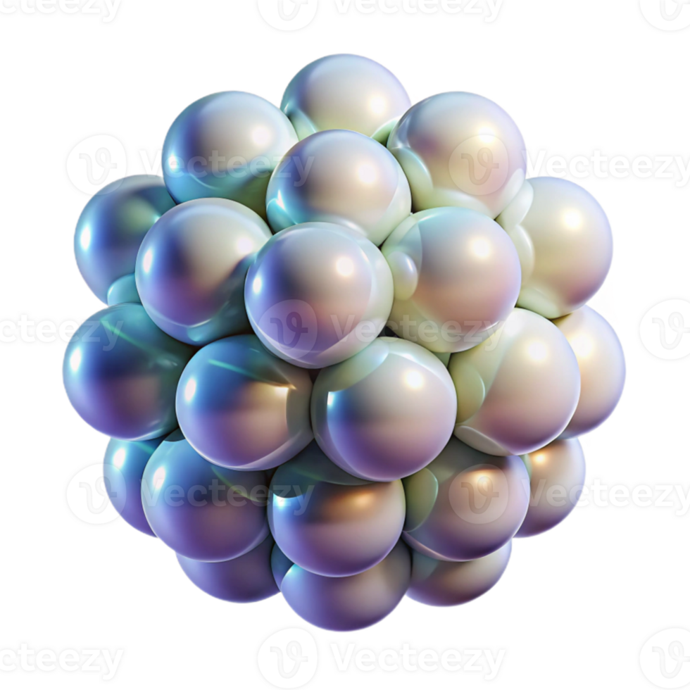 Impressive Abstract A Cluster Of Translucent Iridescent Spheres Intersecting And Overlapping
