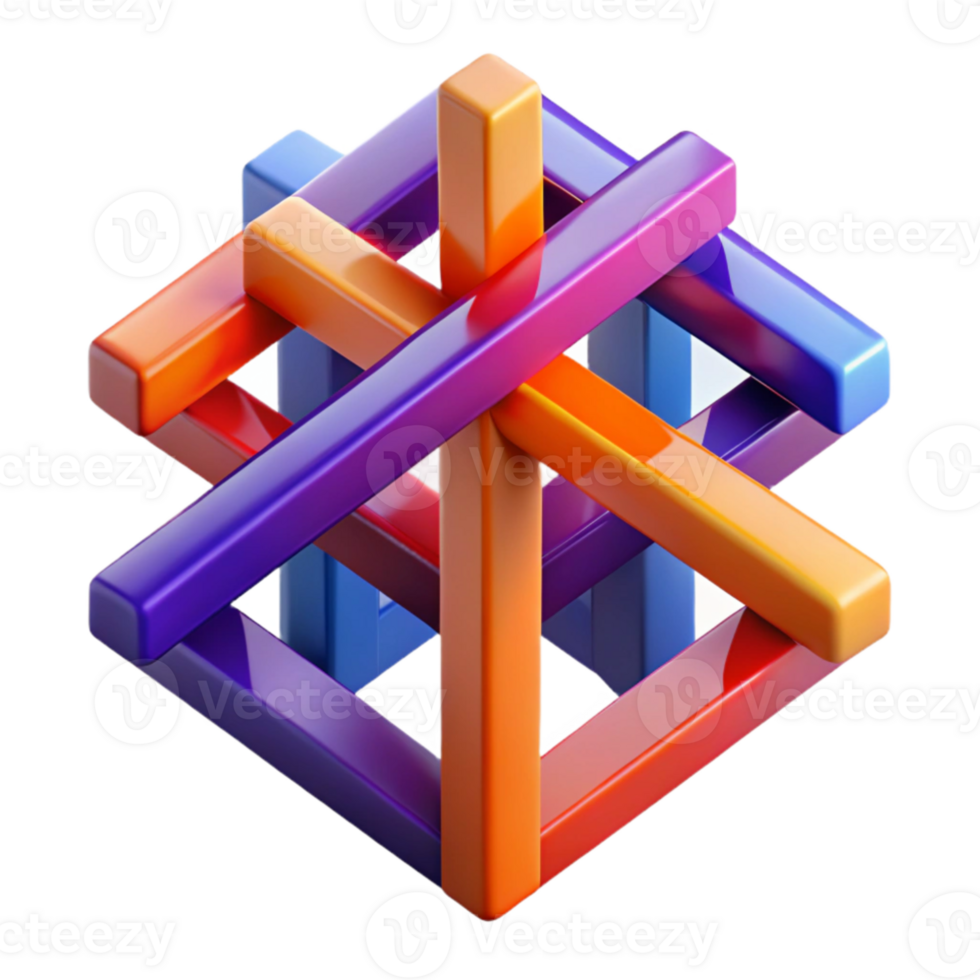 Magnificent Modern A Dynamic Composition Of Intersecting Geometric Lines In Bold Contrasting