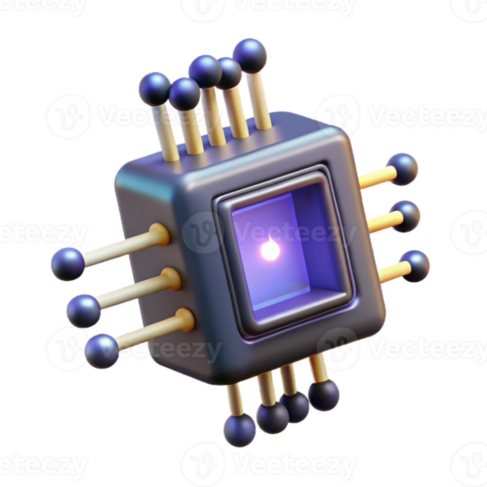 Magnificent Creative A Single Microchip Emitting Binary Code As Beams