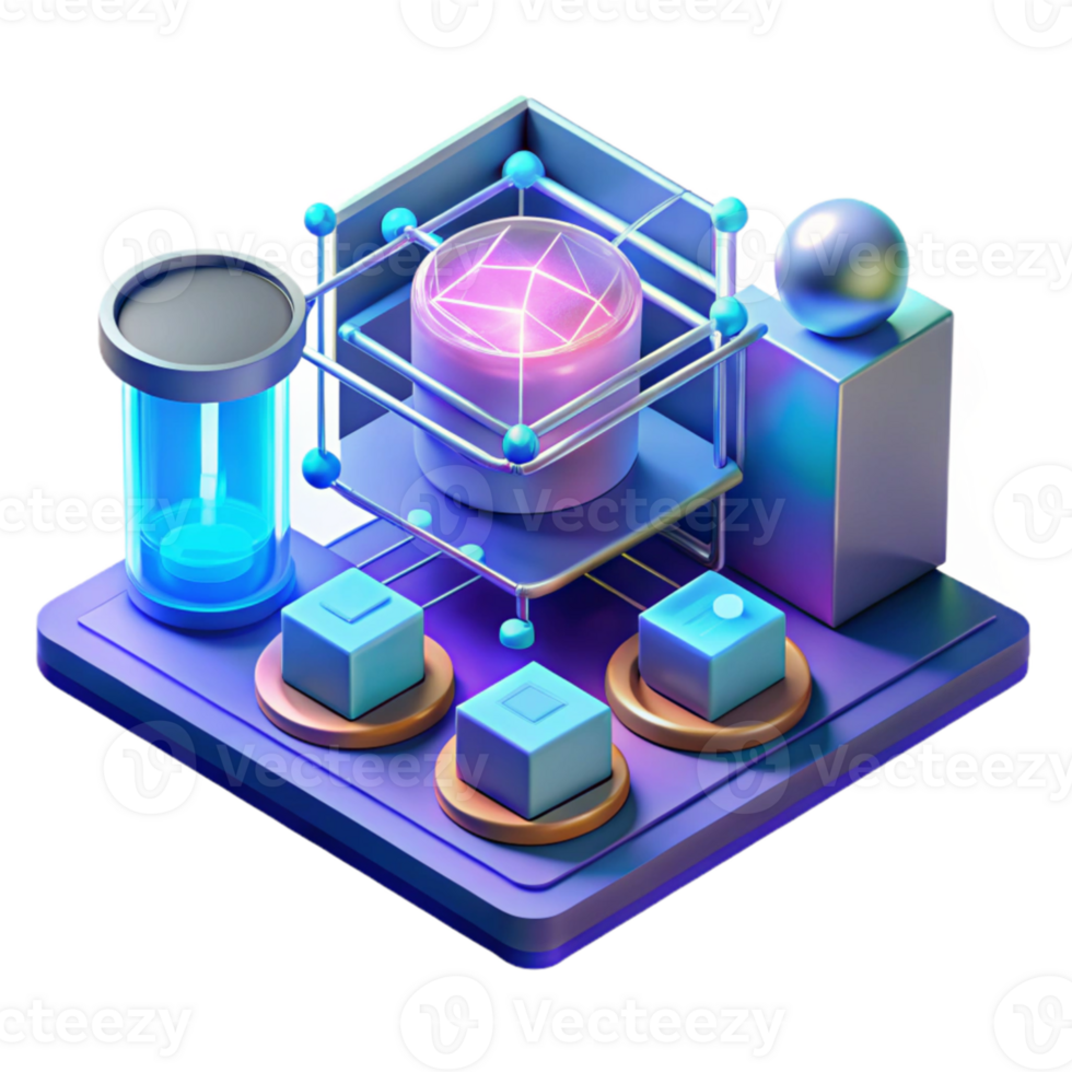 Beautiful Contemporary A Quantum Computer Processing Complex Data Visualizations Neon Lighting