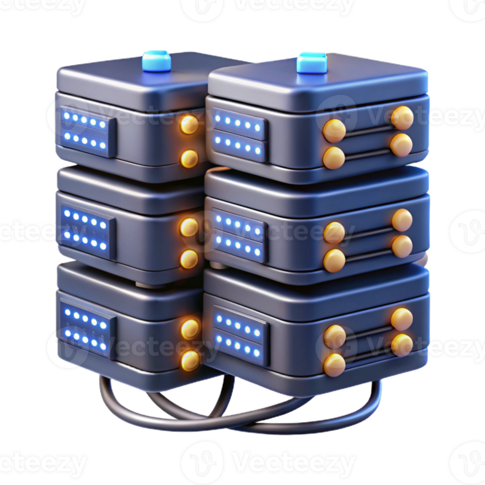 Beautiful Modern A Network Of Interconnected Servers With Blinking