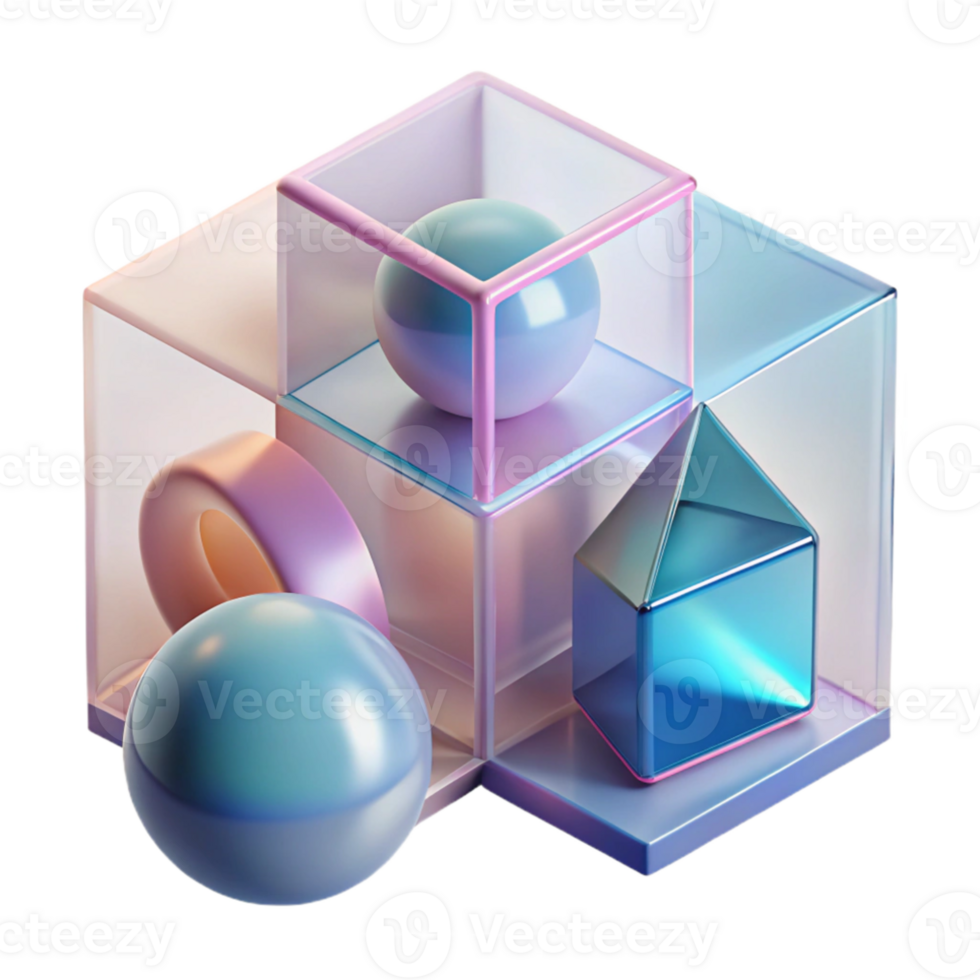 Elegant Abstract A Series Of Overlapping Translucent Geometric Shapes Creating A Sense Of