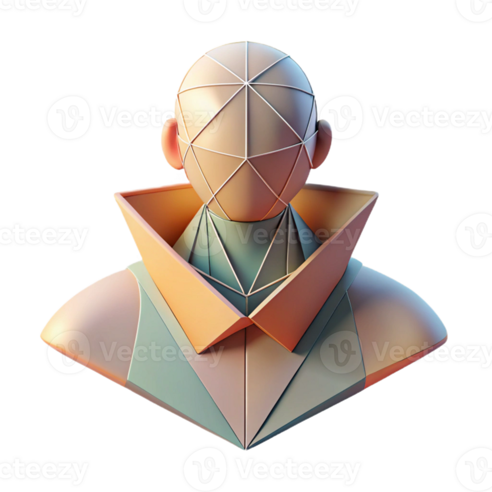 stunning traditional Abstract portrait formed by intersecting lines and geometric shapes ...