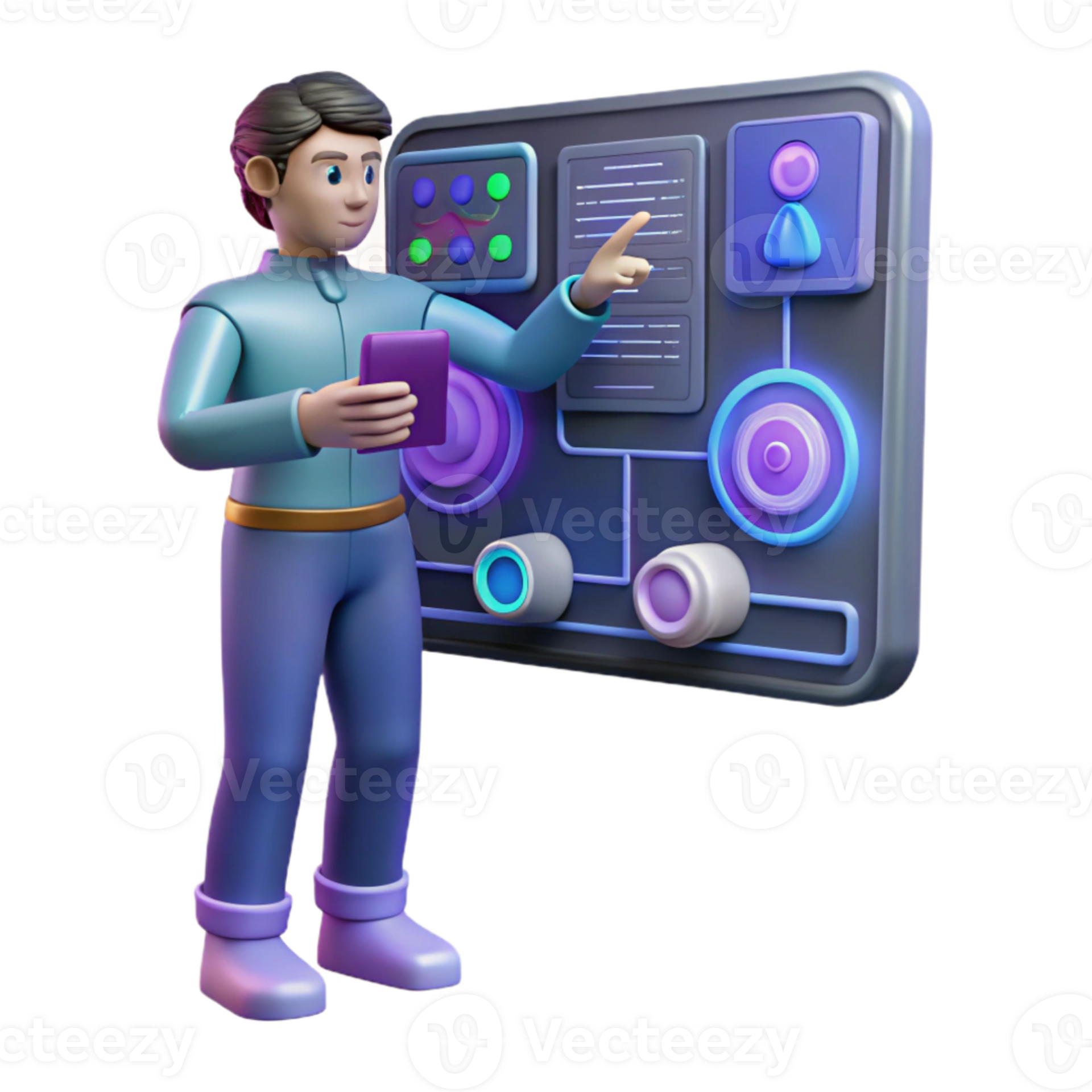 impressive modern A futuristic interface, displaying complex data ...