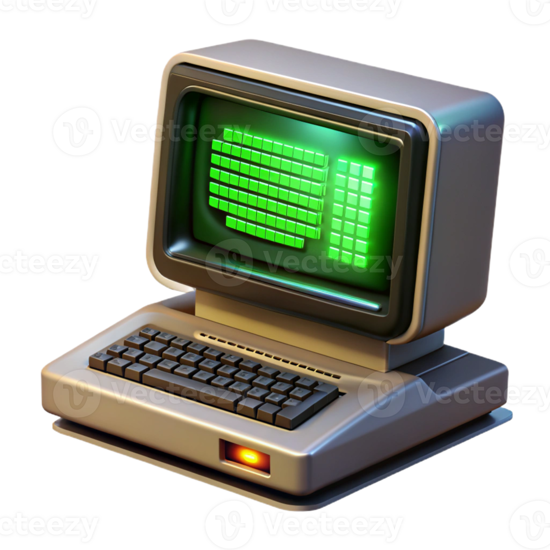 impressive creative A vintage computer terminal displaying complex code ...