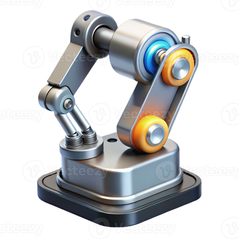 Elegant Rustic A Robotic Arm Assembling A Microchip Precise Movements Metallic And Plastic