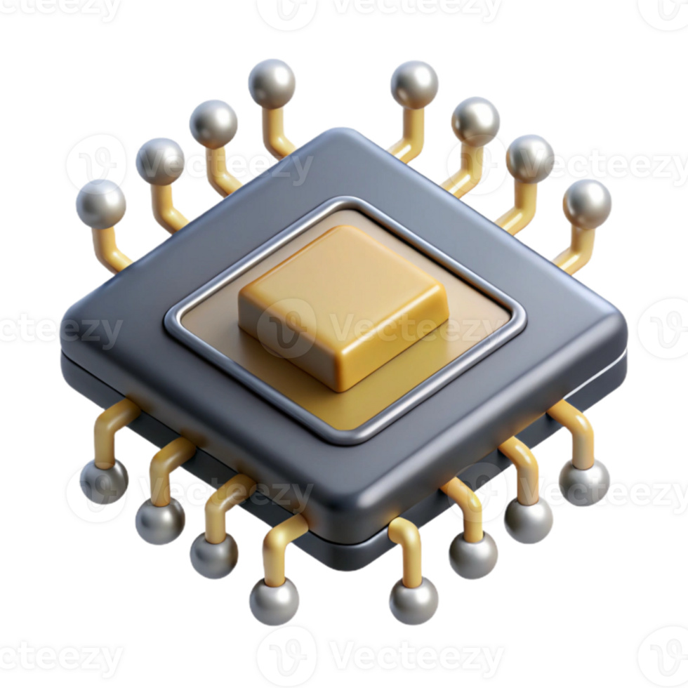 Elegant Artistic A Single Microchip Viewed Under An Electron Microscope