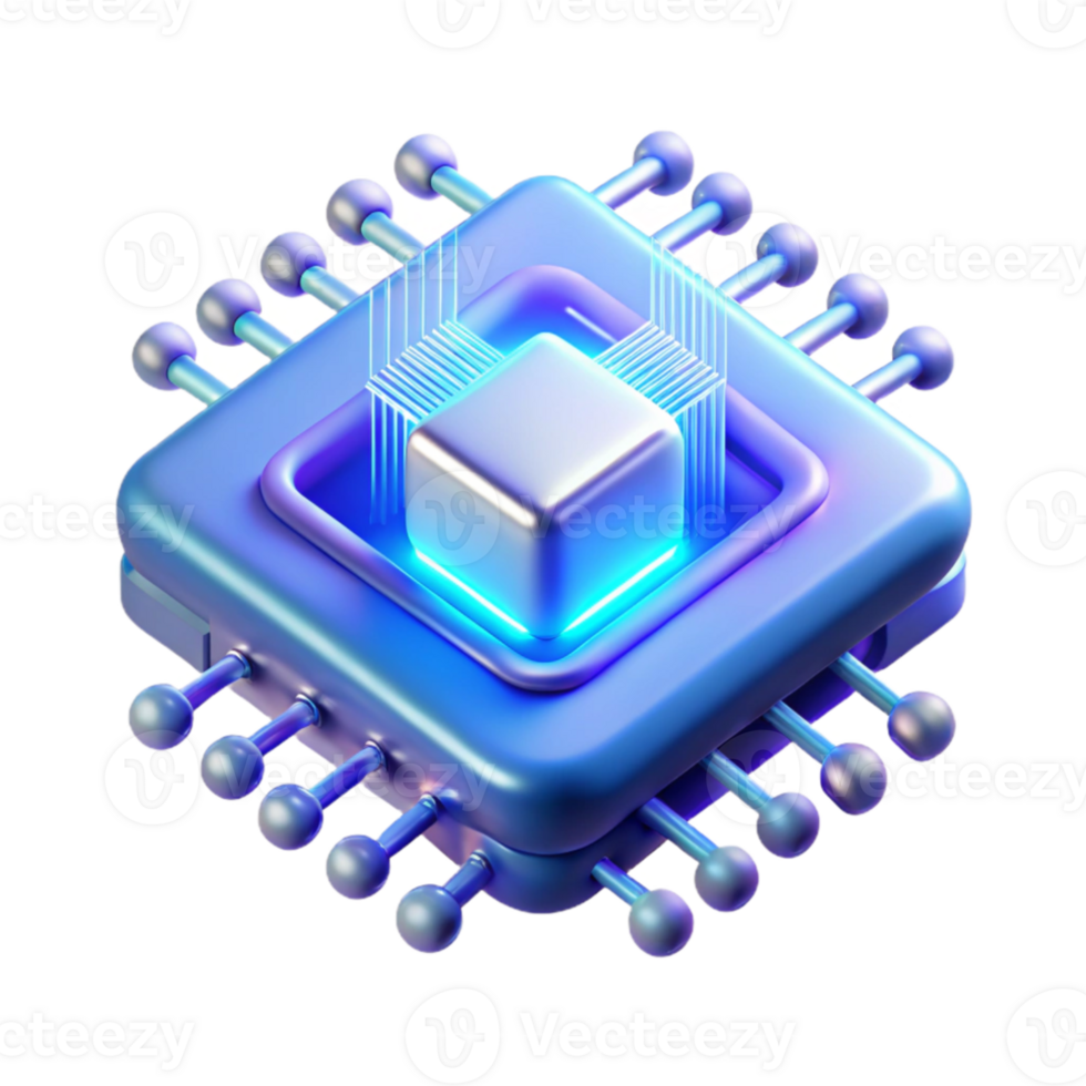 beautiful minimalist A quantum computer processor, complex and intricate, emitting pulses of ...