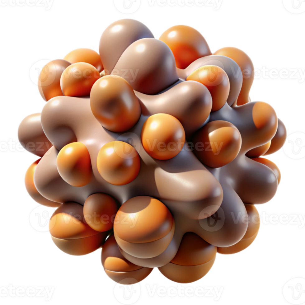 Magnificent Creative A Cluster Of Amorphous Biomorphic Shapes Rendered In Earthy Tones