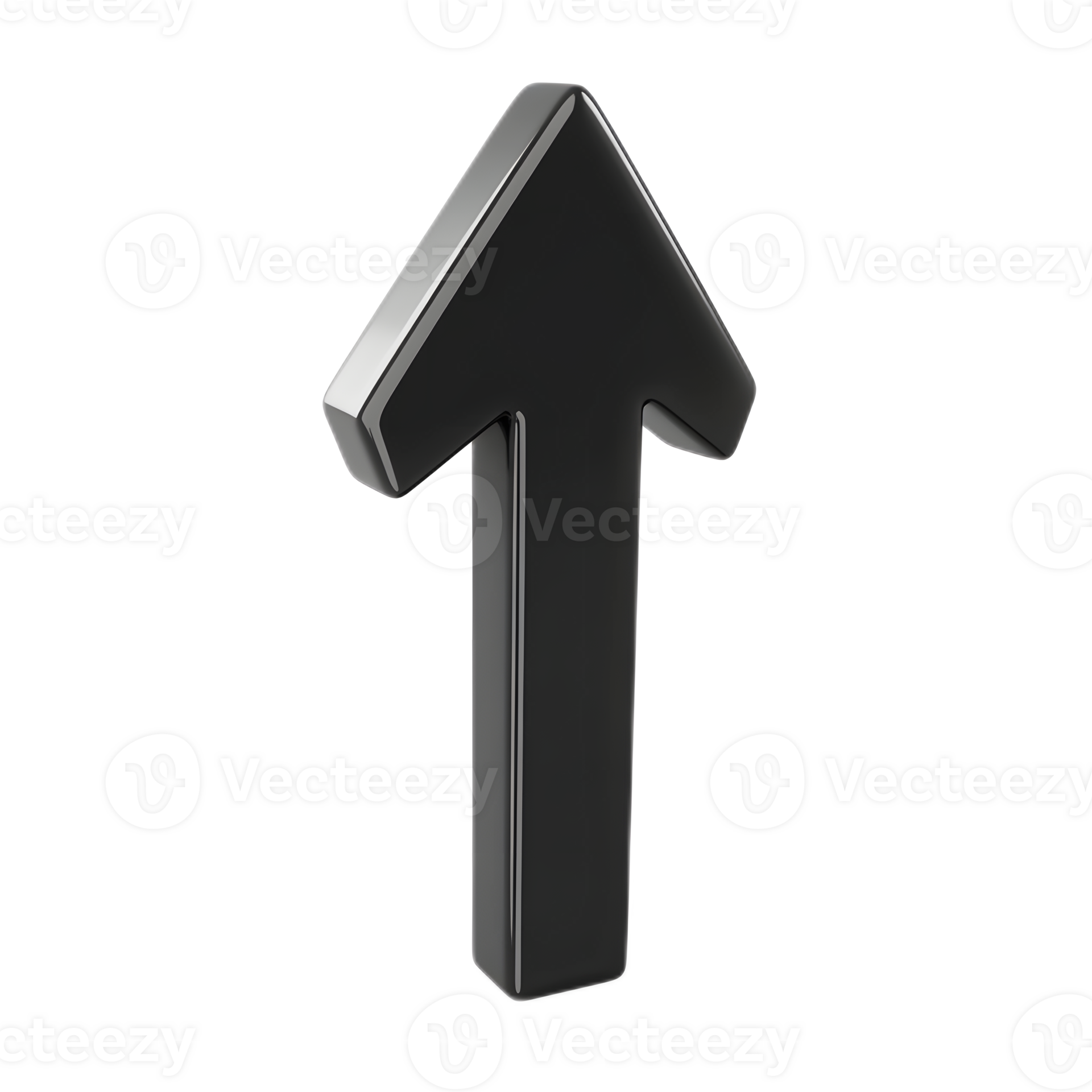 Bold Black Arrow Pointing Up Directional Symbol For Digital Navigation And Interface Design