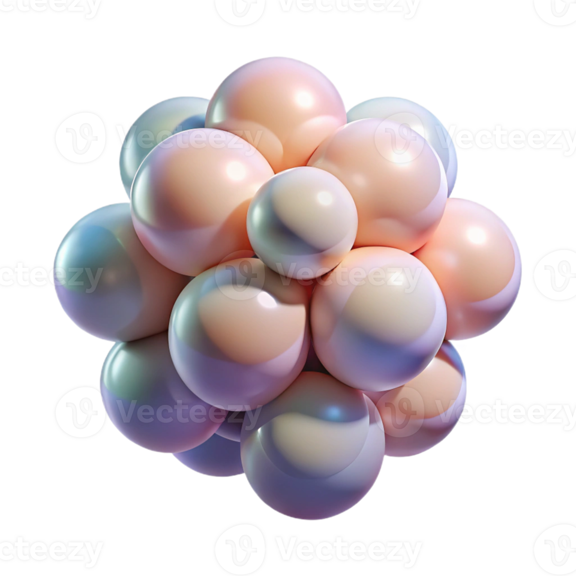 Extraordinary Artistic A Cluster Of Translucent Orbs Overlapping And Intersecting Creating A