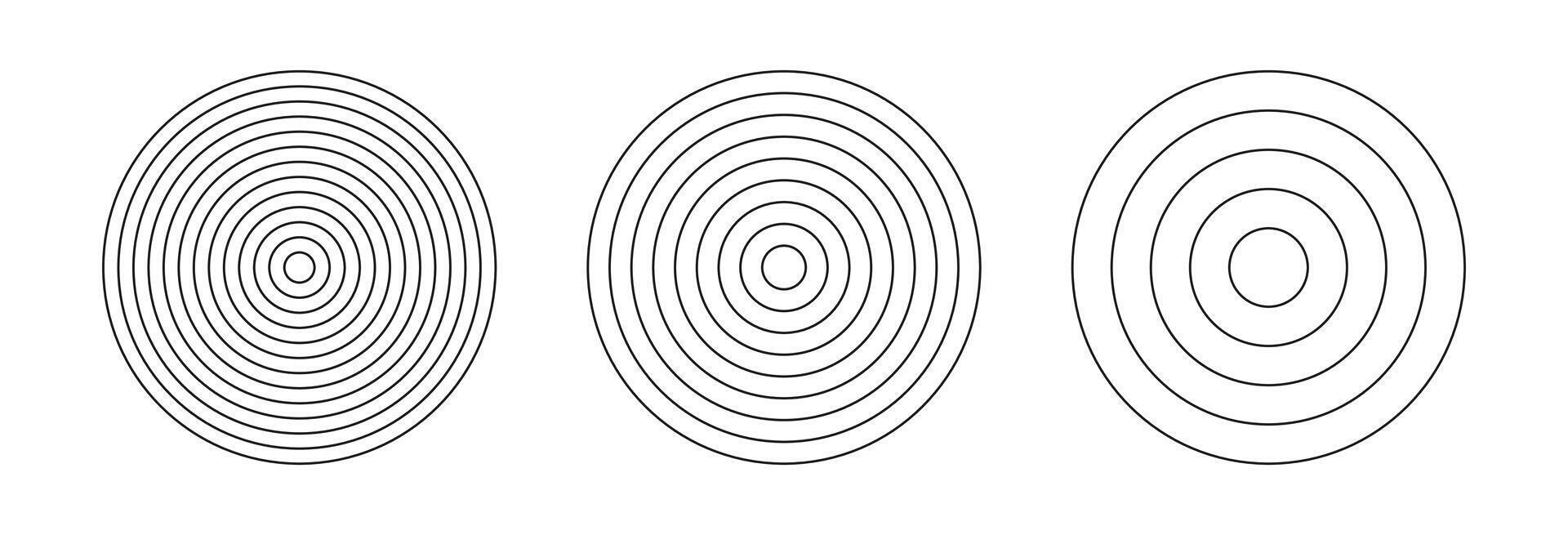 Polar grids concentric circles. Wheel of life, habits tracker. Circle ...