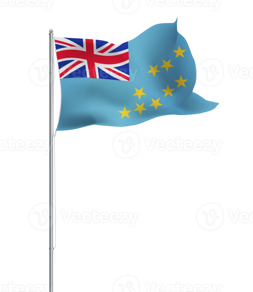 Tuvalu flag waving on pole.Isolated national flag of Tuvalu 58813537 PNG Tuvalu flag waving on pole.Isolated national flag of Tuvalu 58813537 PNG
