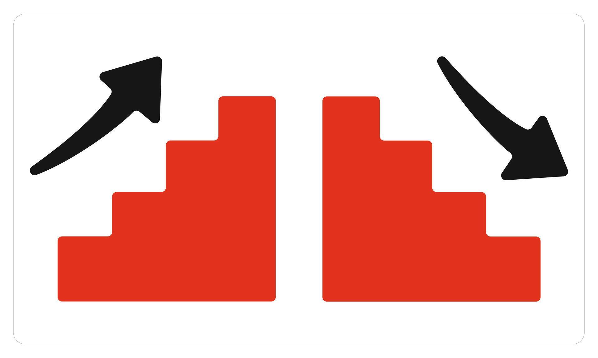 Increase and Decrease in red color 58983658 Vector Art at Vecteezy