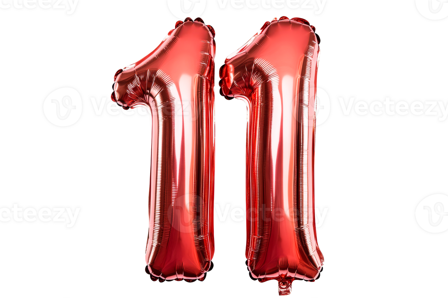 Red Number 11 Foil Balloons for Celebrations, cut out transparent 58988990 PNG
