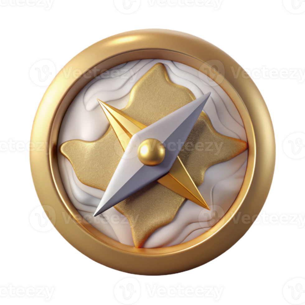 Magnificent Minimalist Compass Navigation Icon Isolated For Adventure