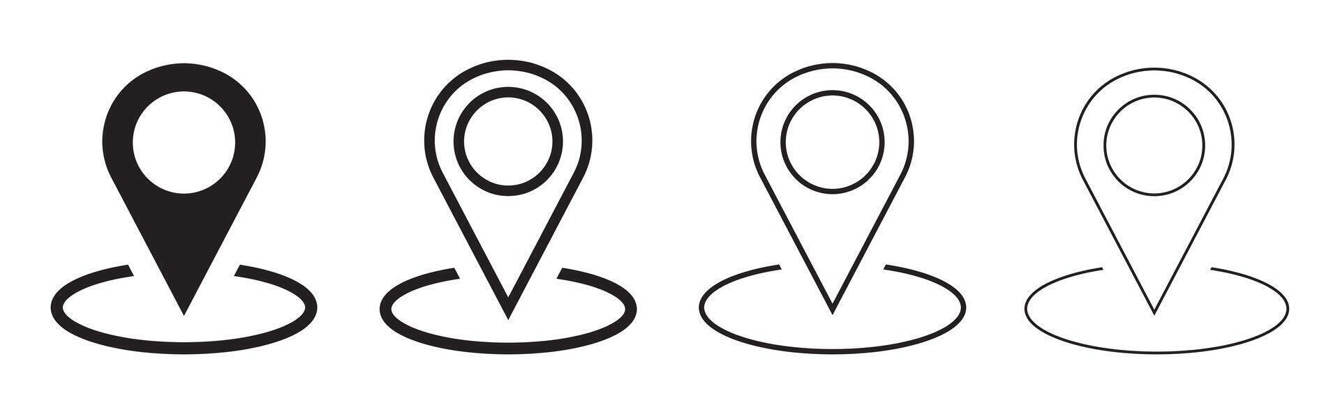 set of location pointer 59014358 Vector Art at Vecteezy