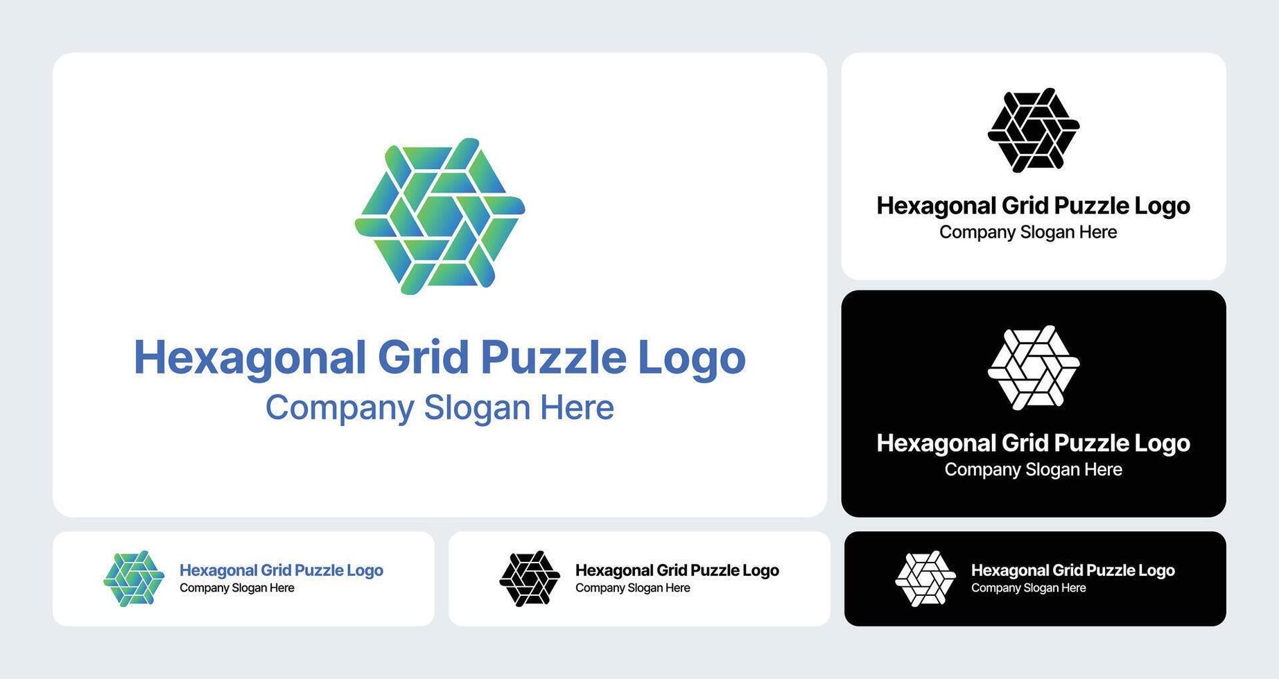 Hexagonal Grid Puzzle Logo 59018341 Vector Art at Vecteezy