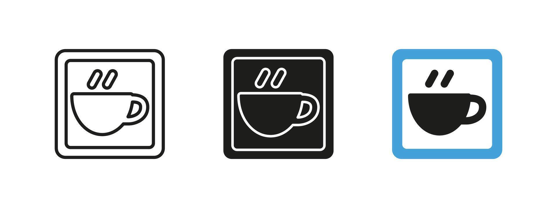 Coffee cup icon. Cafe and cafeteria sign. Hot beverage illustration ...
