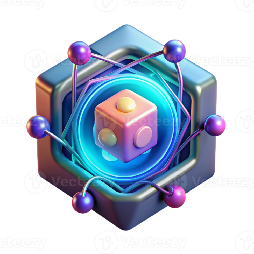 beautiful rustic A quantum computer core emitting streams of light and data, complex geometric ...