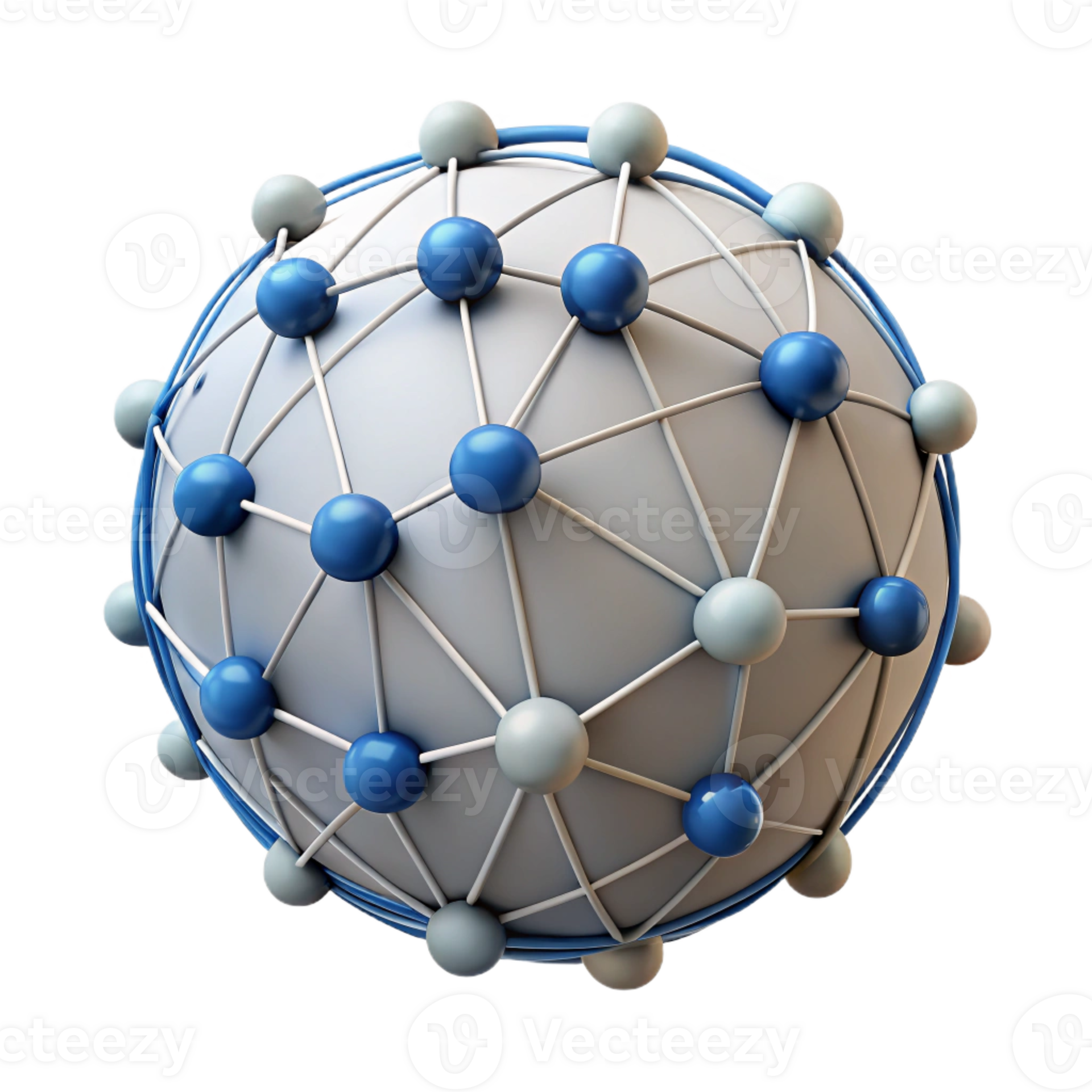 extraordinary abstract A levitating sphere composed of interconnected data points, dark ...