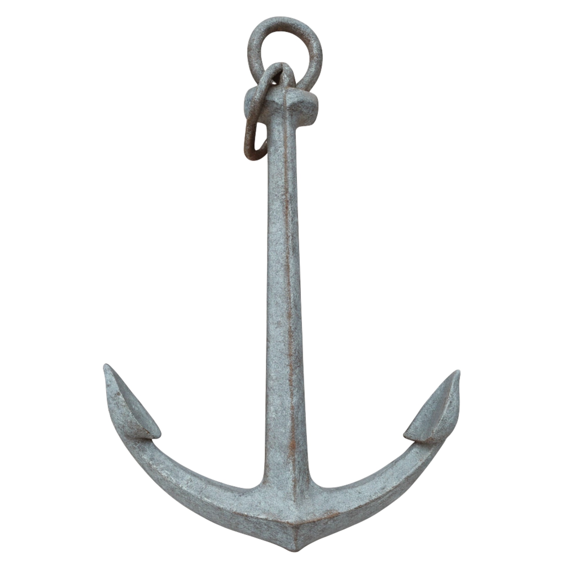 A Weathered Metal Anchor with Ring and Shank on Black Background 59052764 PNG