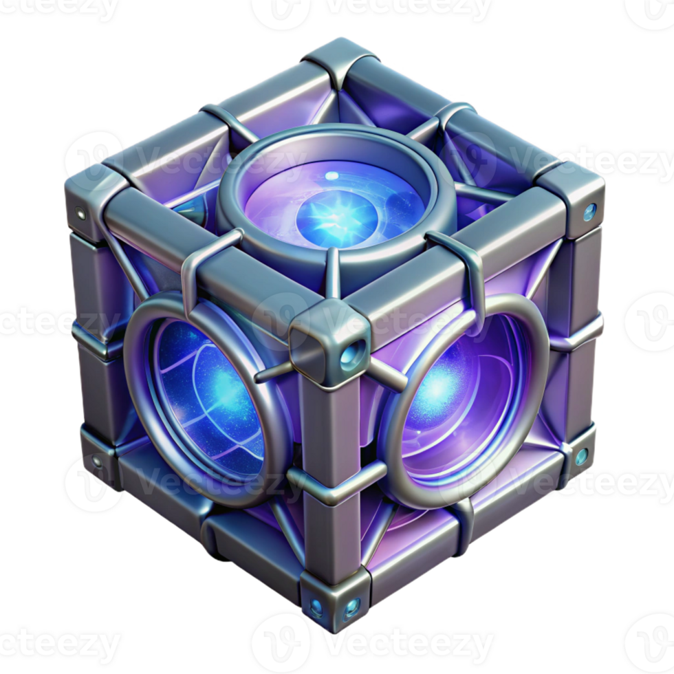 Beautiful Minimalist A Quantum Computer Core Glowing With Energy Complex Geometric Patterns